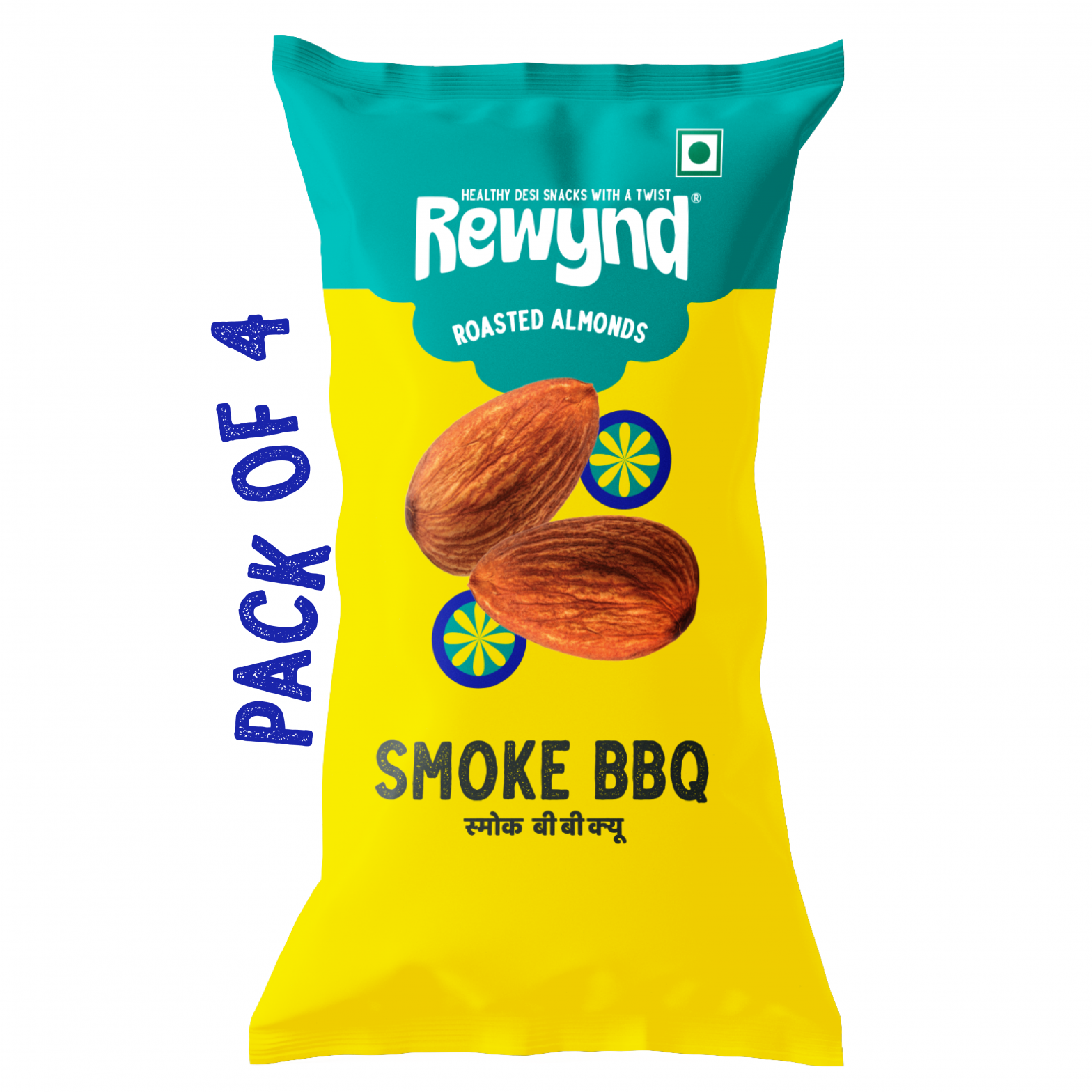 Smoke BBQ Roasted Almonds - 35g x 4 - ShopGulab.com