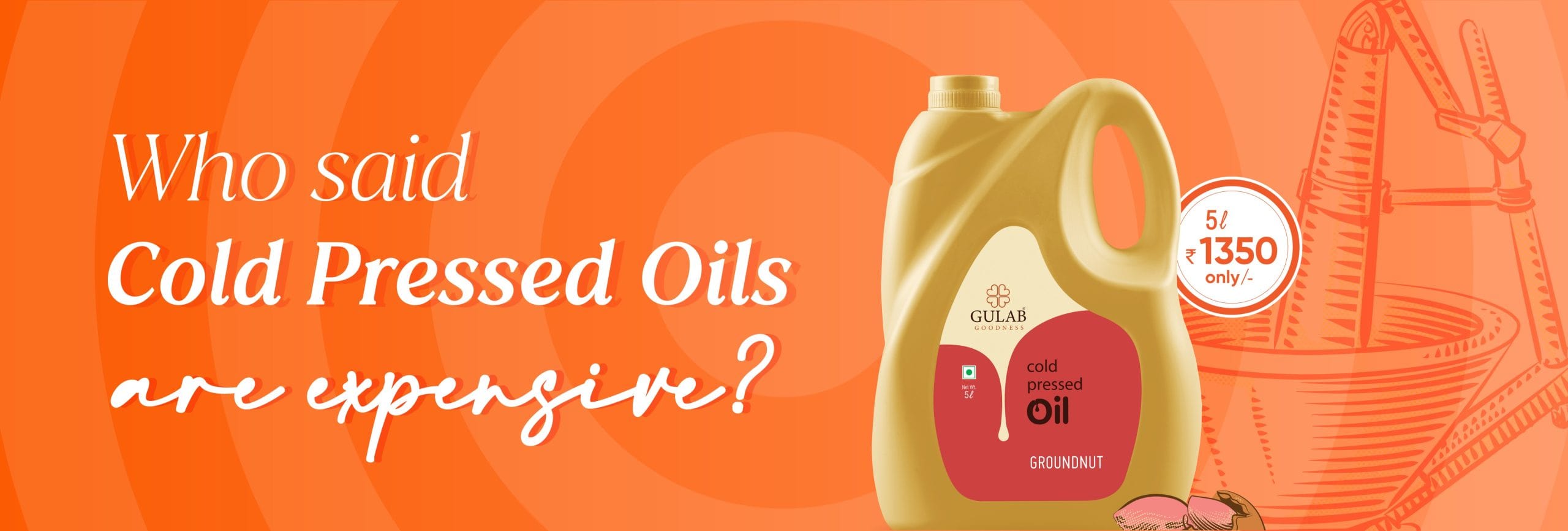 Mungfali Oil Online | Buy Filtered Groundnut Oil Online at Shopgulab